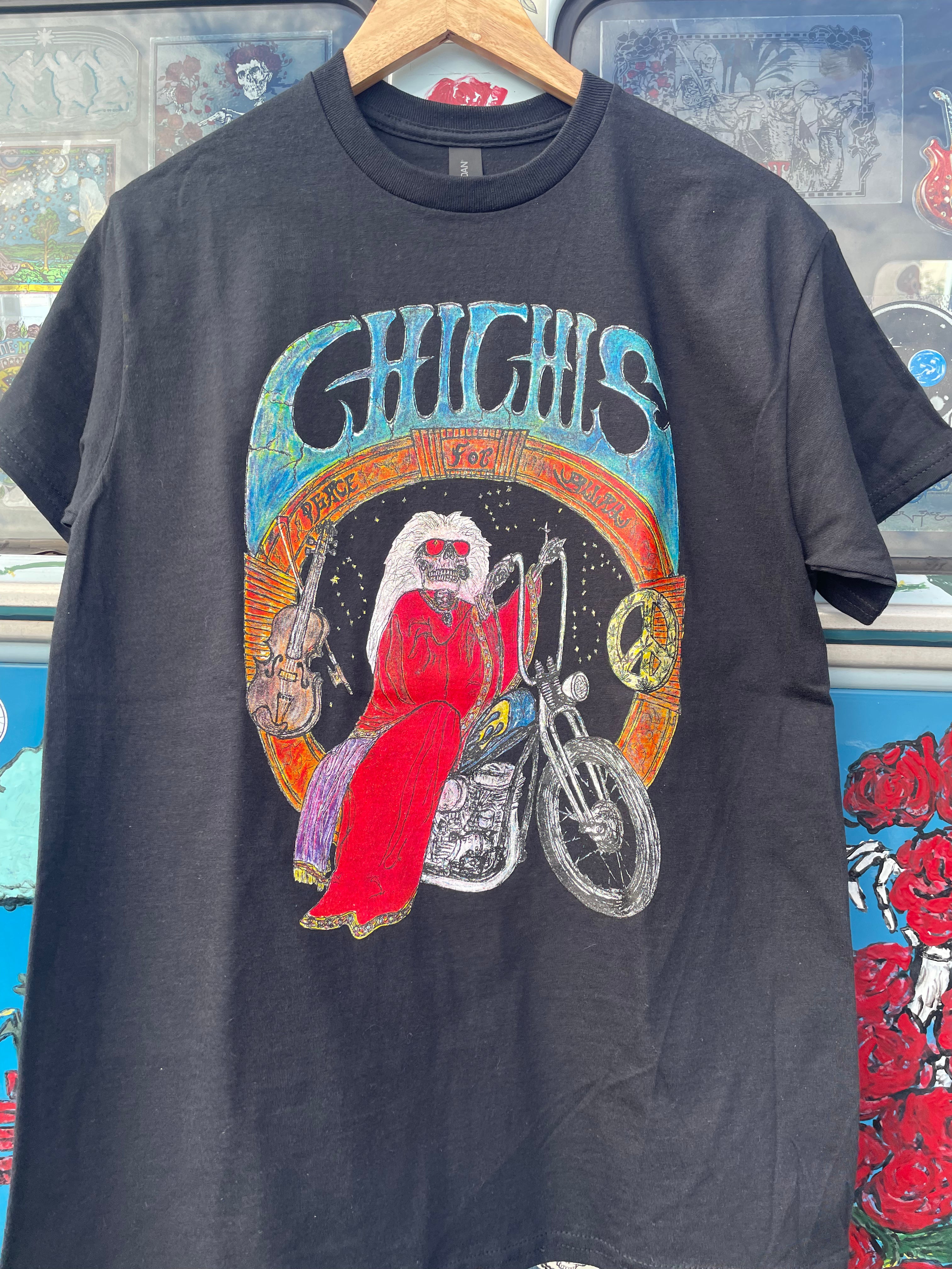 Peace Biker Black T-Shirt – CHI-CHI'S